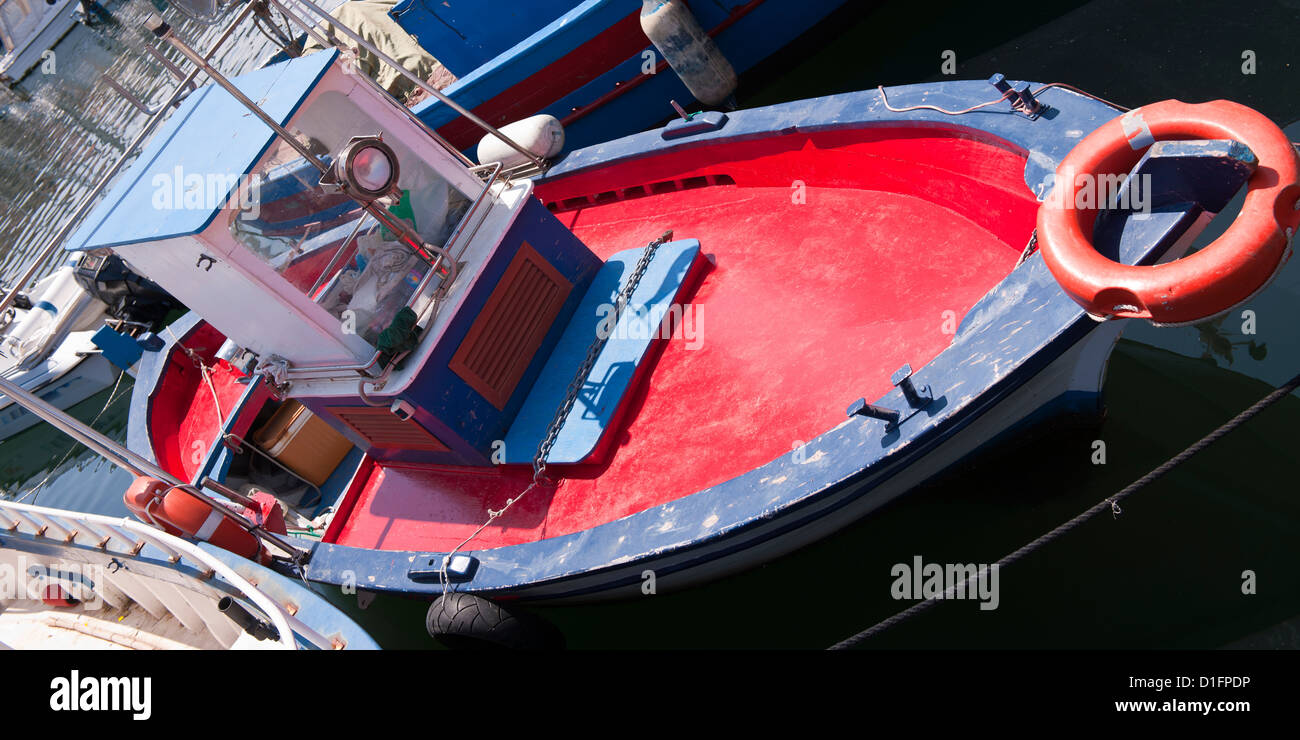 Old wooden work boat, Palermo, Sicily Stock Photo - Alamy