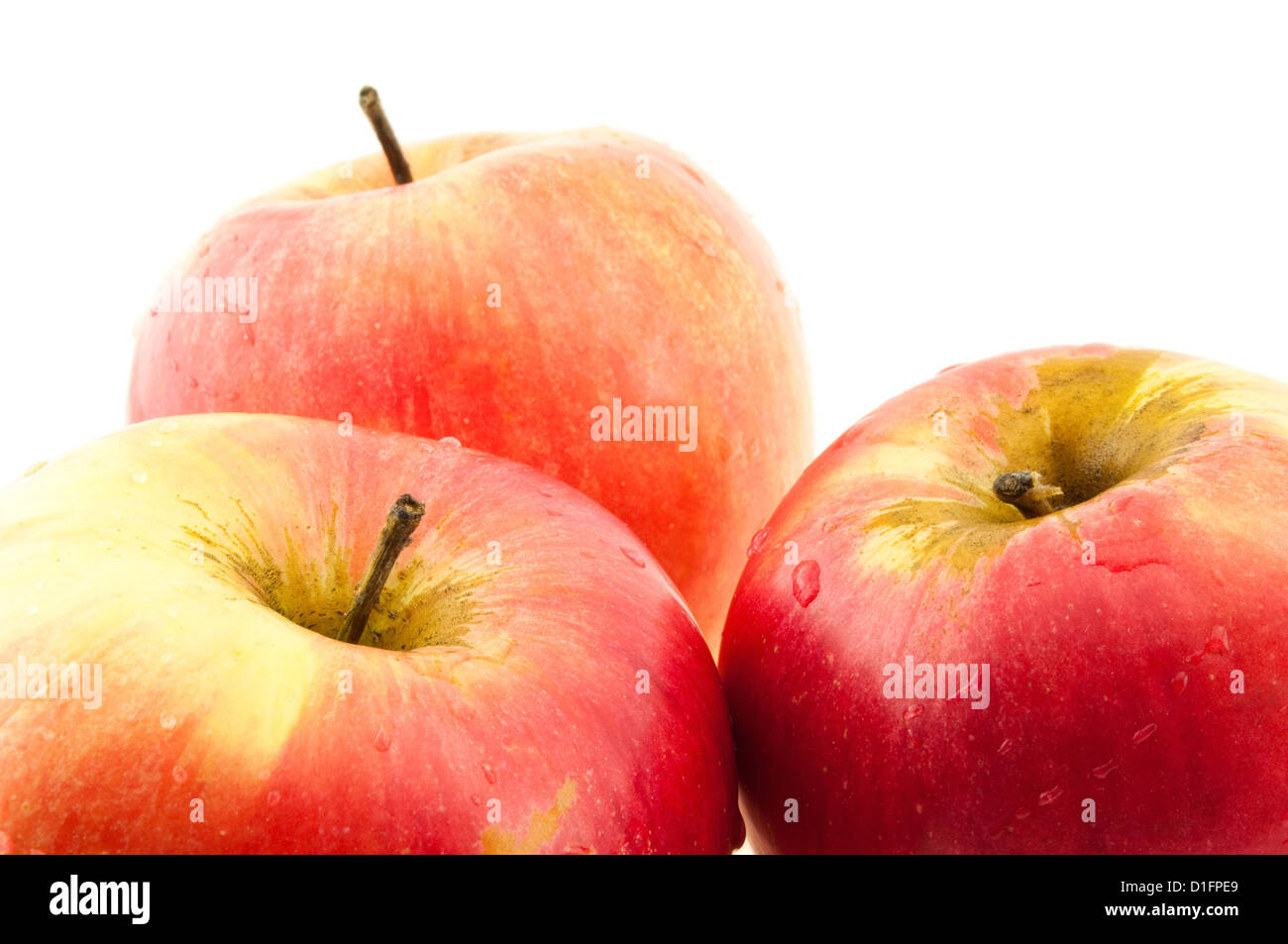 ripe red apple isolated on white background Stock Photo - Alamy