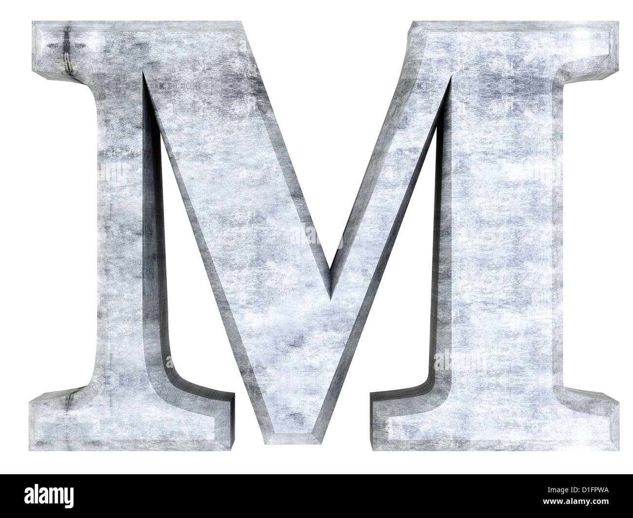 A metallic and isolated Letter. 3D rendered Illustration Stock Photo ...