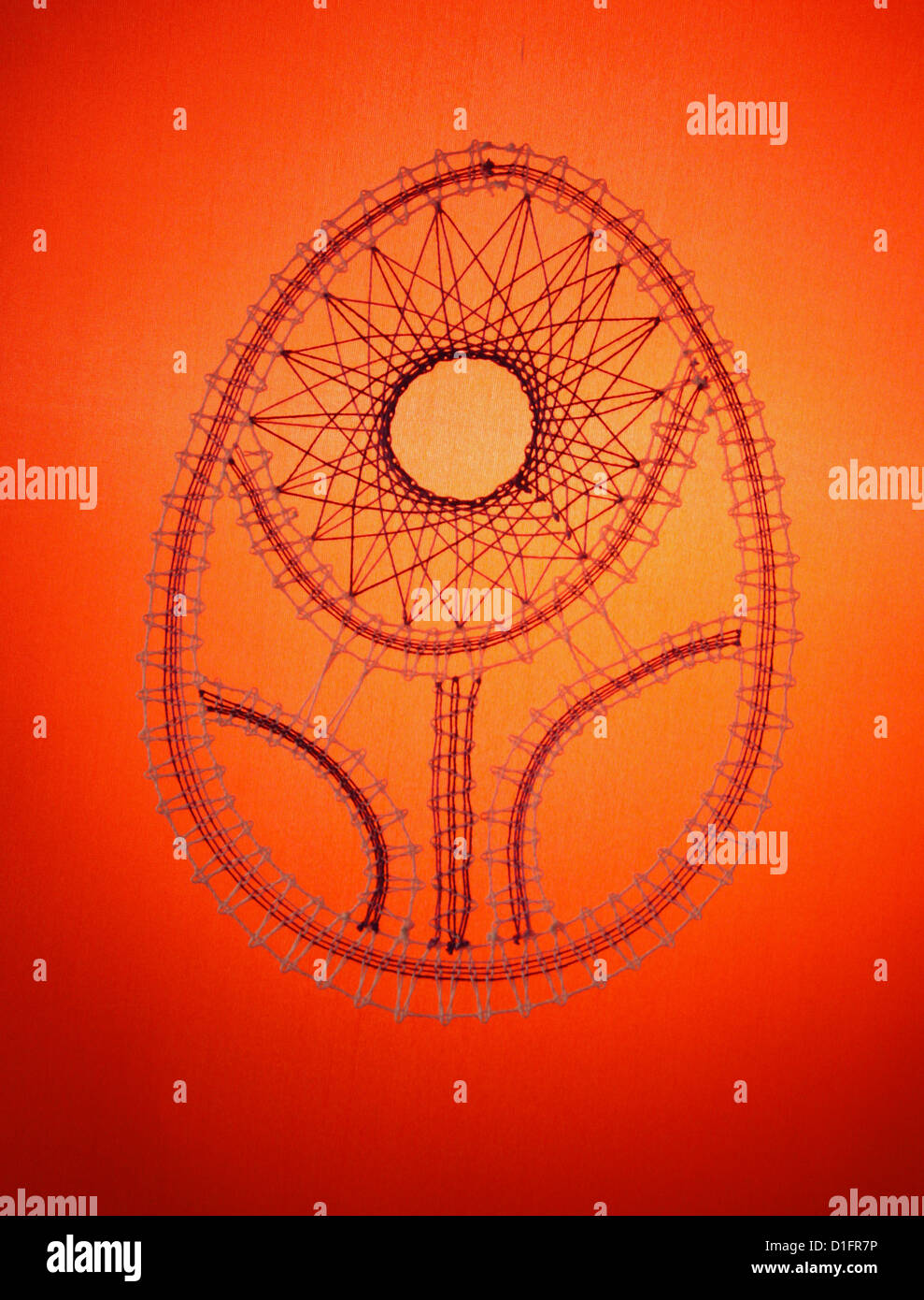 Easter egg hand made bobbin lace Stock Photo - Alamy