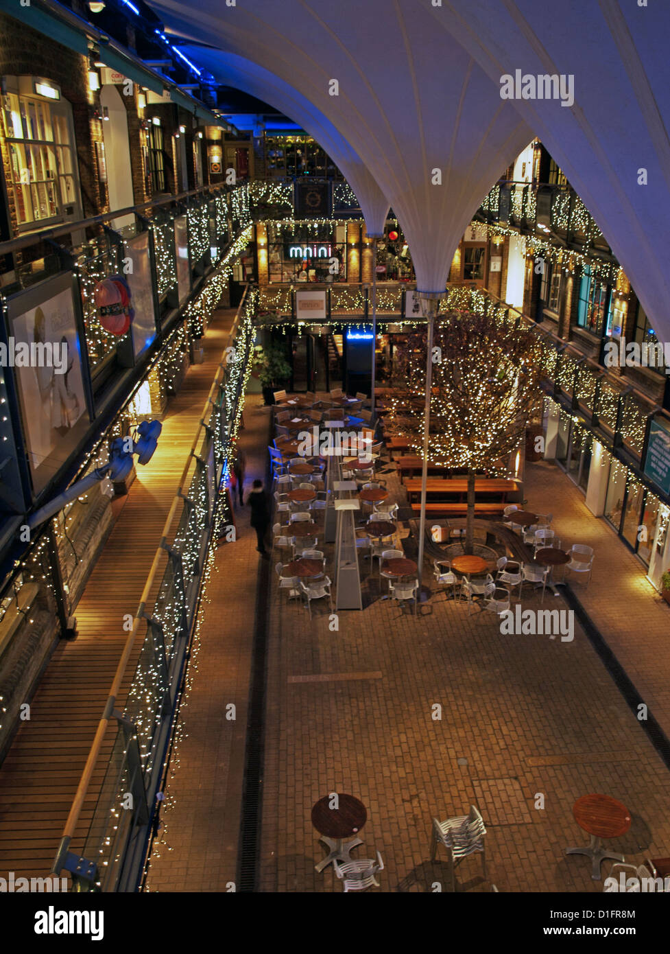 View of Kingly Court, a three-storey courtyard shopping arcade located ...