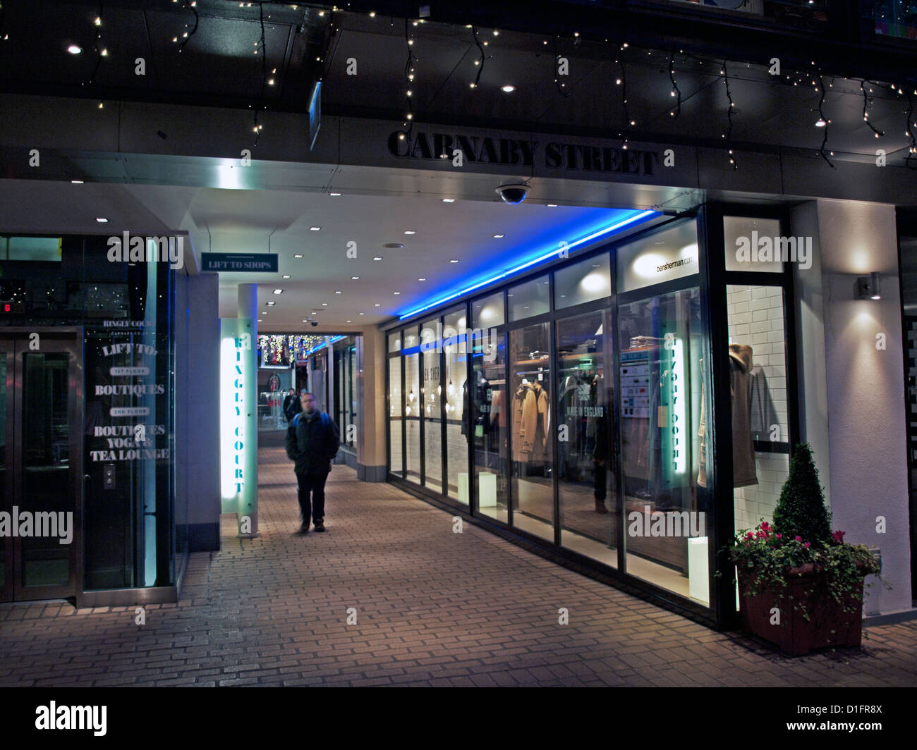 View of Kingly Court, a three-storey courtyard shopping arcade located ...