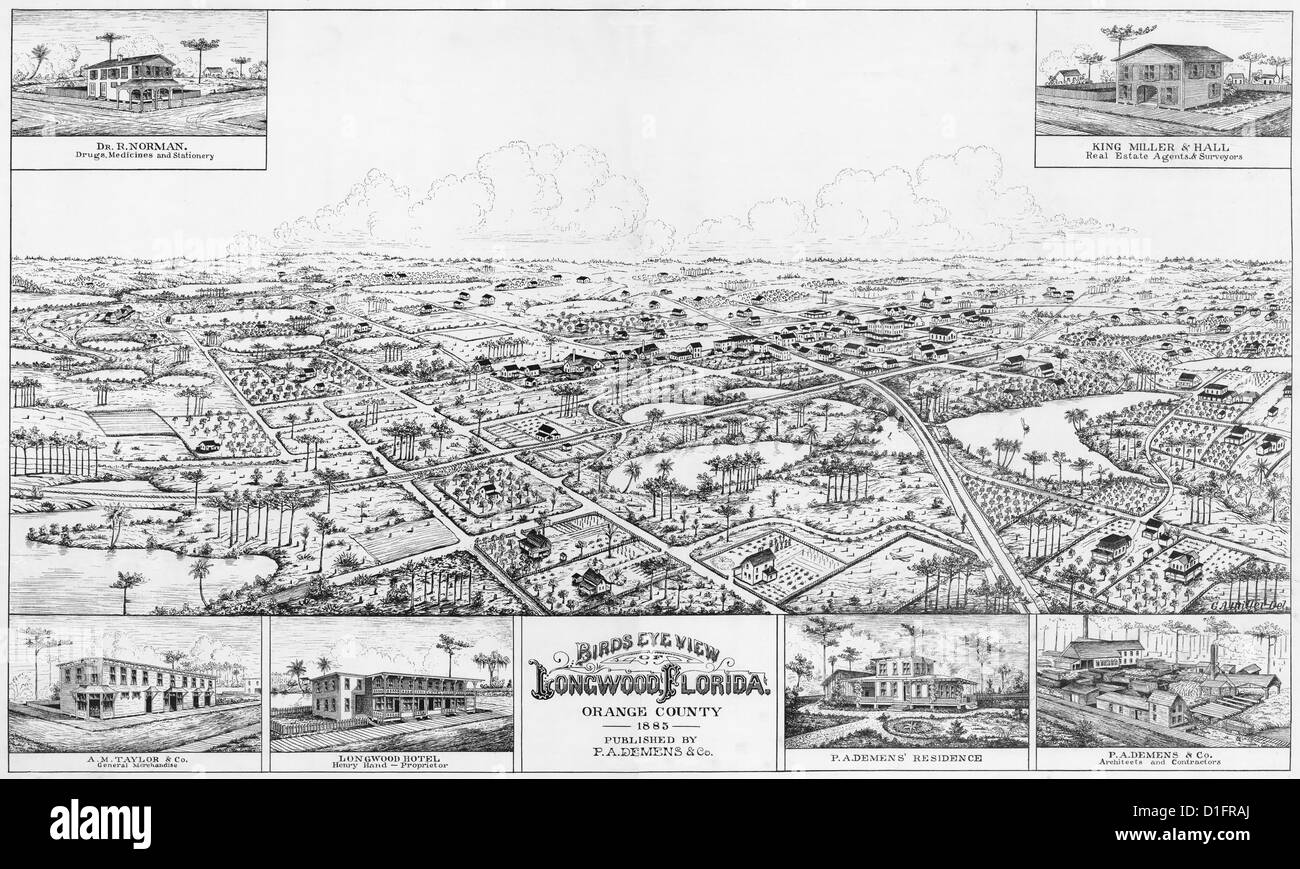 Old map of florida hi-res stock photography and images - Alamy