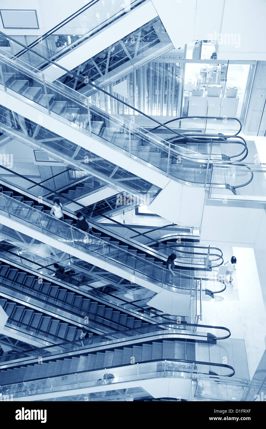Elevators in a massive shopping mall Stock Photo - Alamy