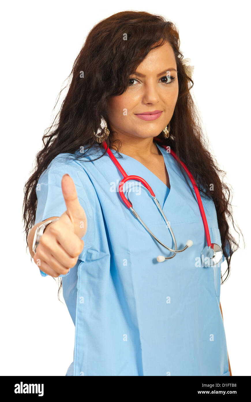 Successful young doctor female isolated on white background Stock Photo ...