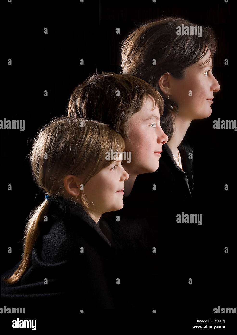 Children profiles hi-res stock photography and images - Alamy