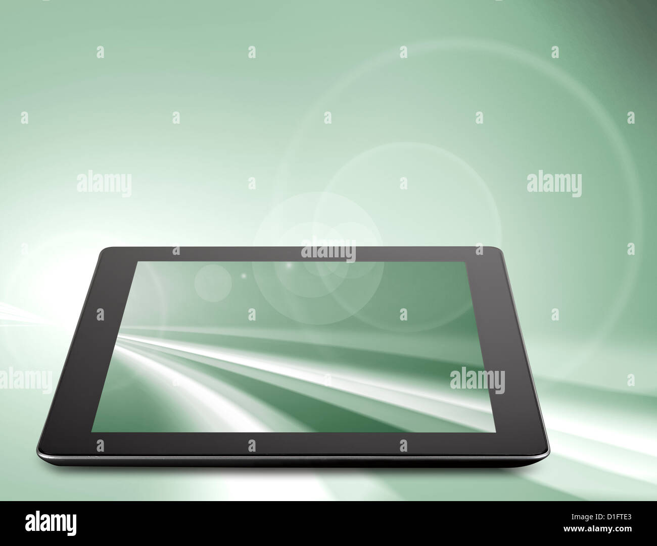 Tablet computer (tablet pc) . Modern portable touch pad device Stock ...