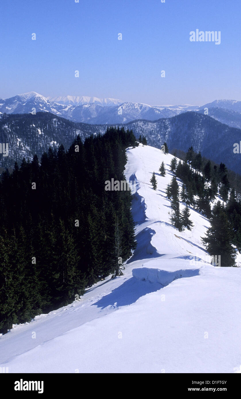 View of the Velka Fatra National Park from the summit of Lysec Stock ...