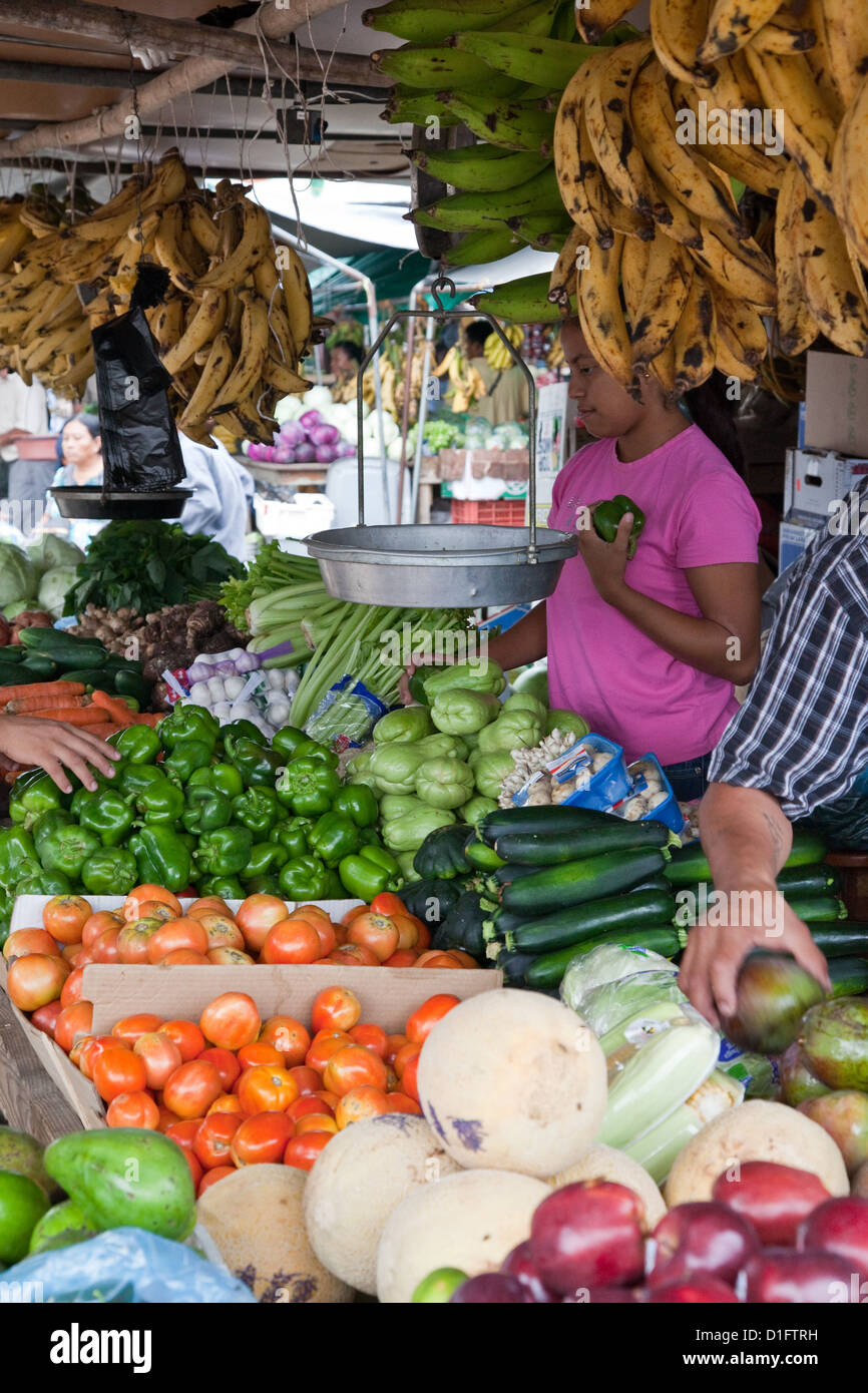 The San Ignacio market in Belize is loaded up with all types of fresh ...