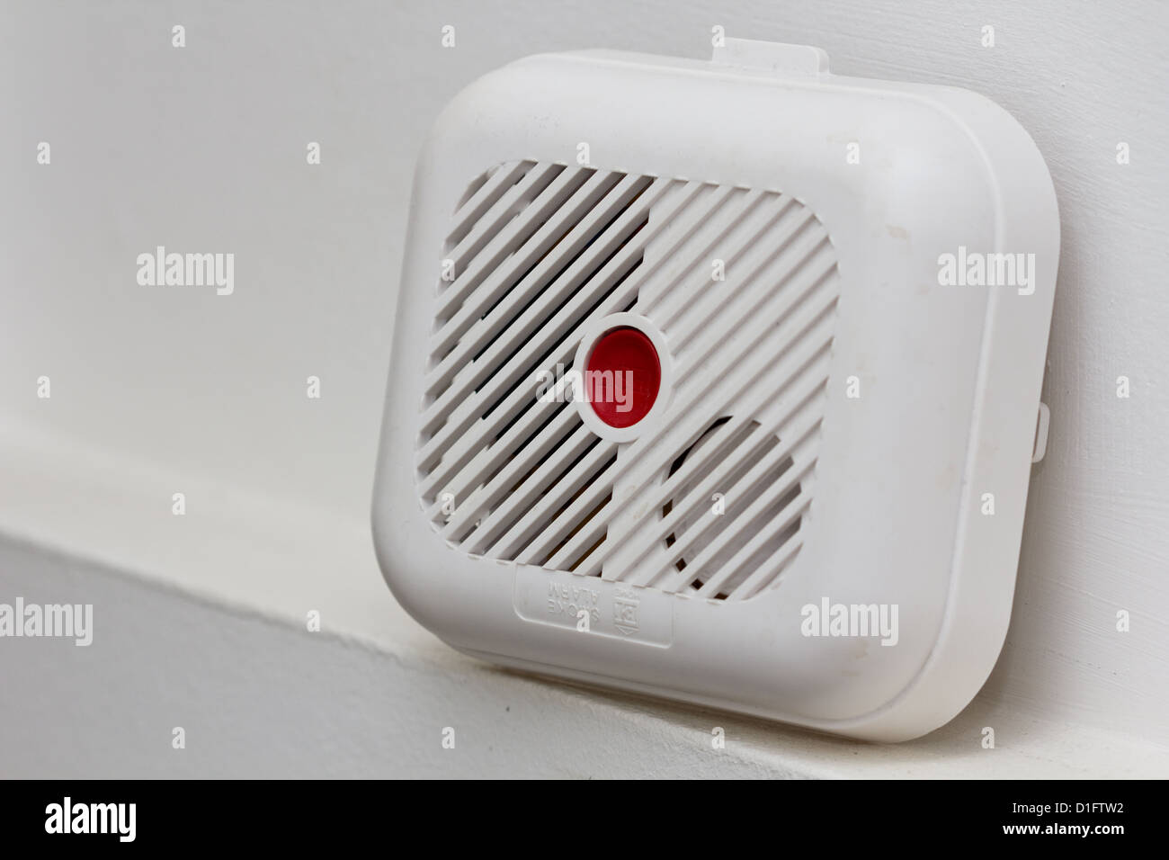 Smoke detector on a wall Stock Photo - Alamy