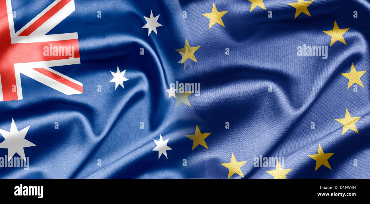 Australia european union flag hi-res stock photography and images - Alamy
