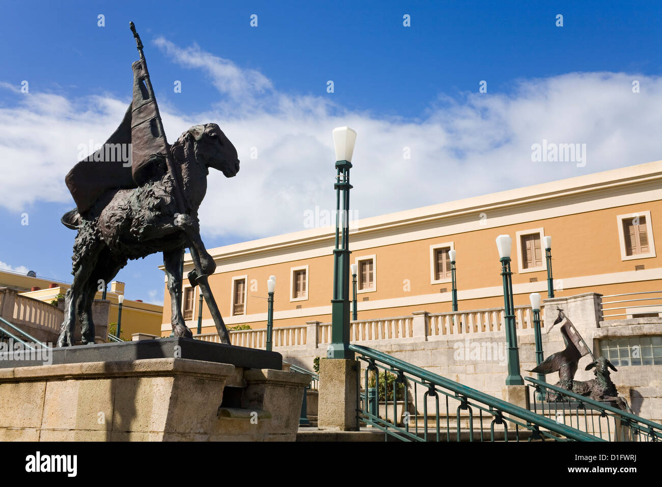 Quincentennial Square in the Old City of San Juan, Puerto Rico Island ...