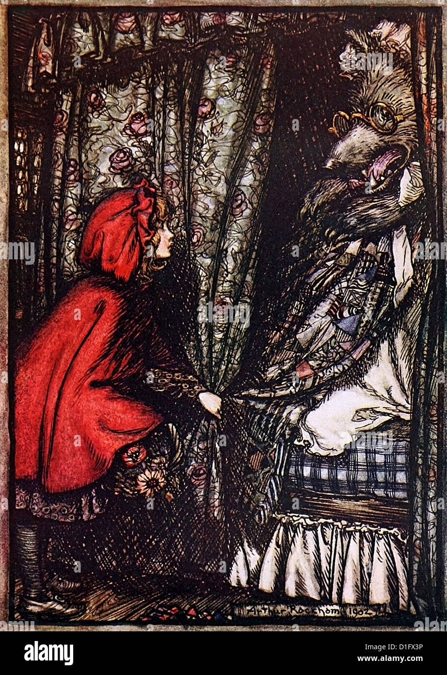 Little red cap wolf grandmother hi-res stock photography and images - Alamy