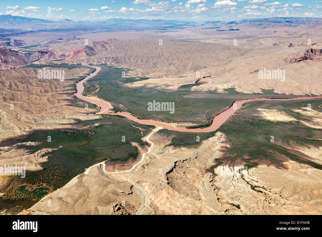 Aerial view of the Colorado River Stock Photo - Alamy