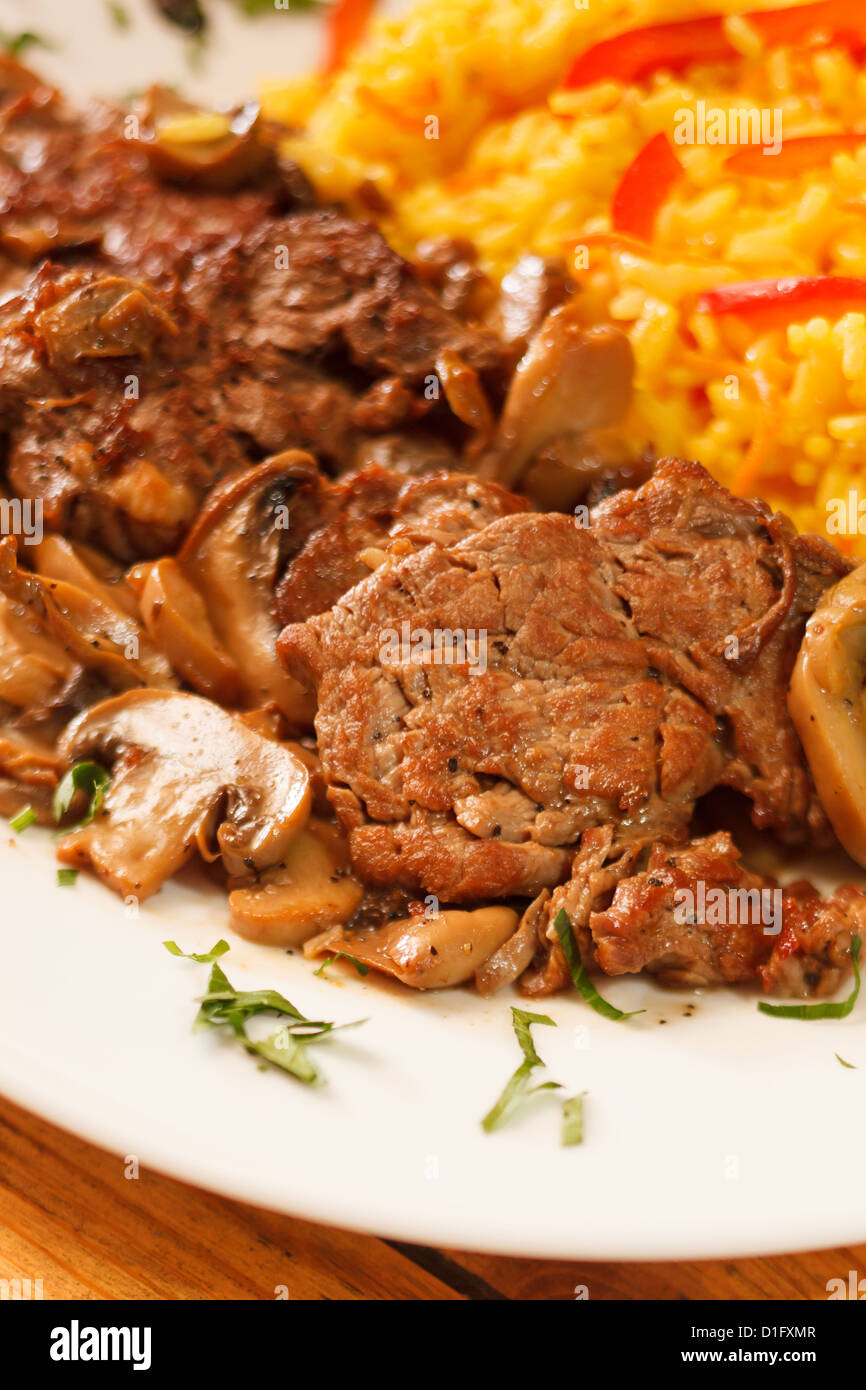 rice with meat Stock Photo - Alamy