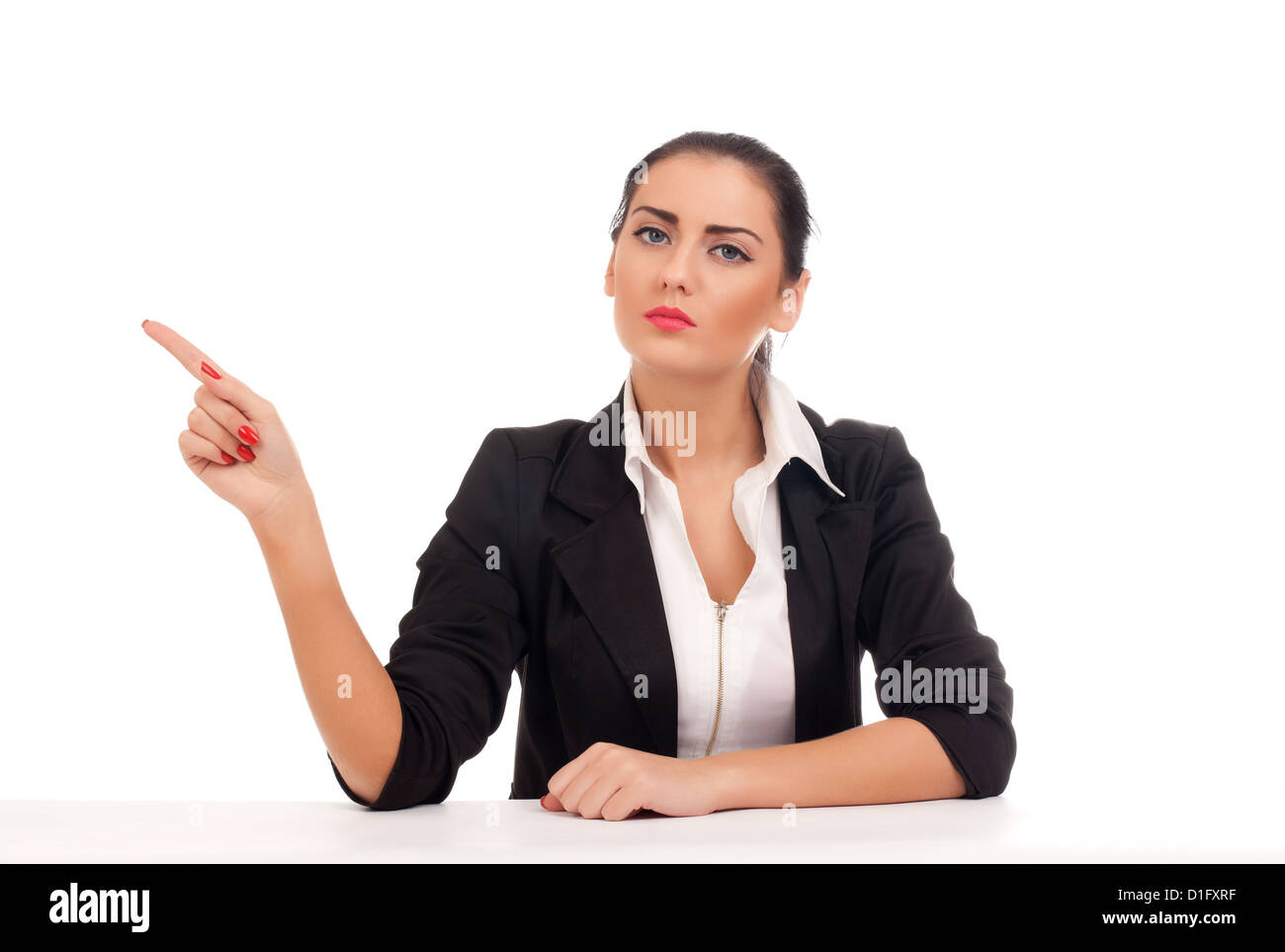Angry business woman firing someone Stock Photo - Alamy