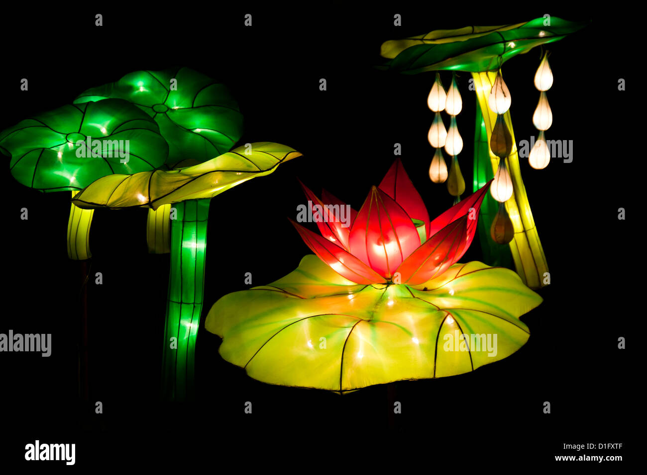 religious lotus lantern Stock Photo - Alamy