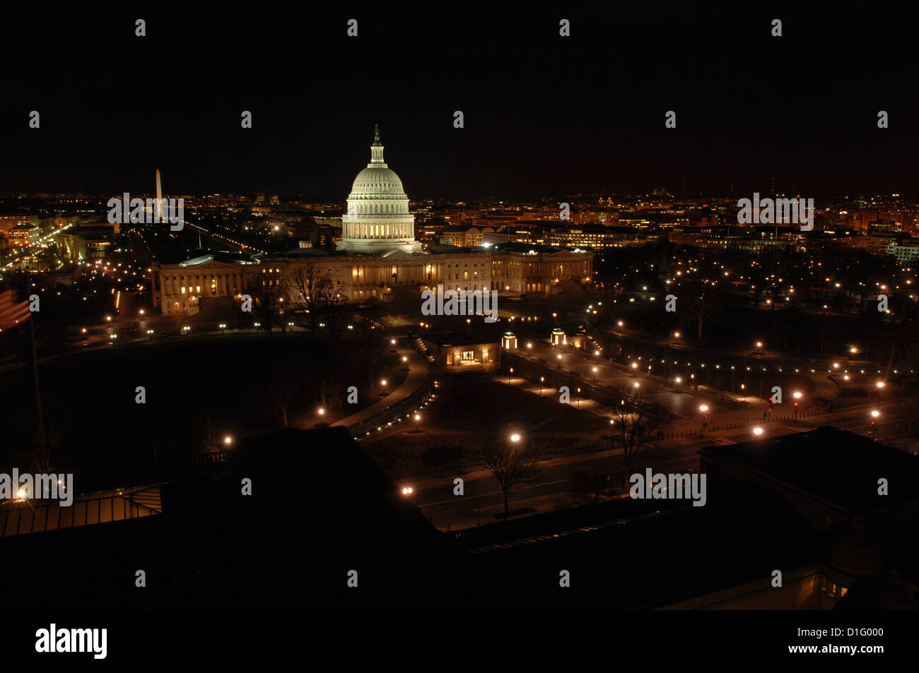 Us Capitol At Night