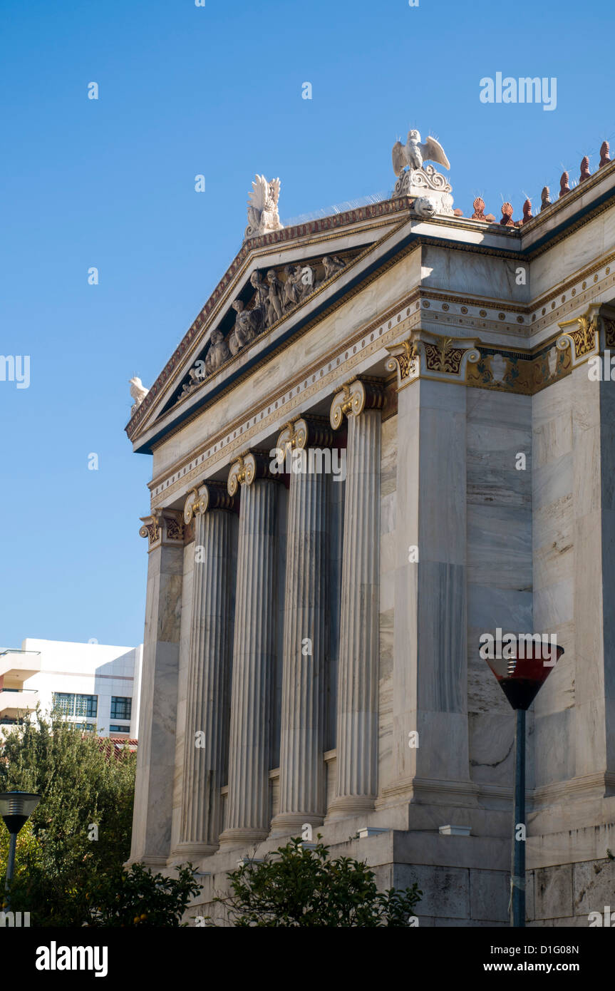 Exterior of the Academy of Athens, part of the architectural trilogy ...