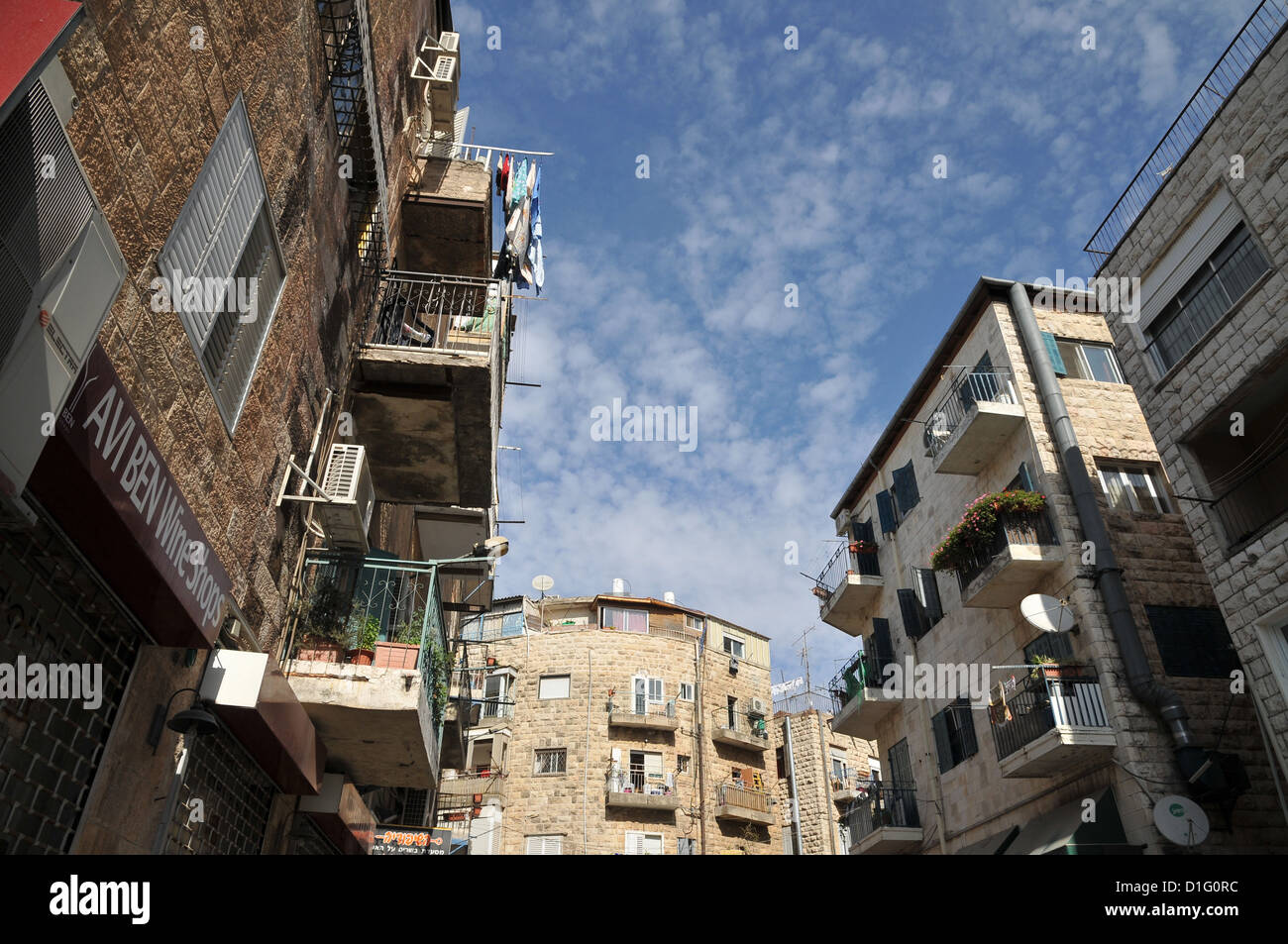 Israel, West Jerusalem, Ha Eshkol Street Machane Yehuda neighbourhood ...