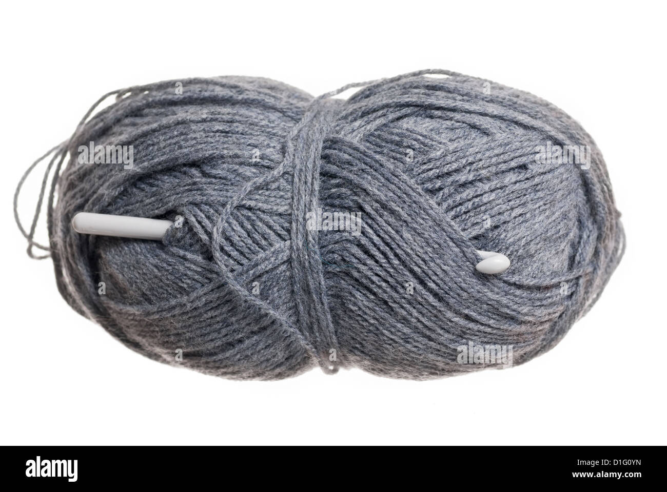 Knitting wool, studio shot, white background Stock Photo - Alamy