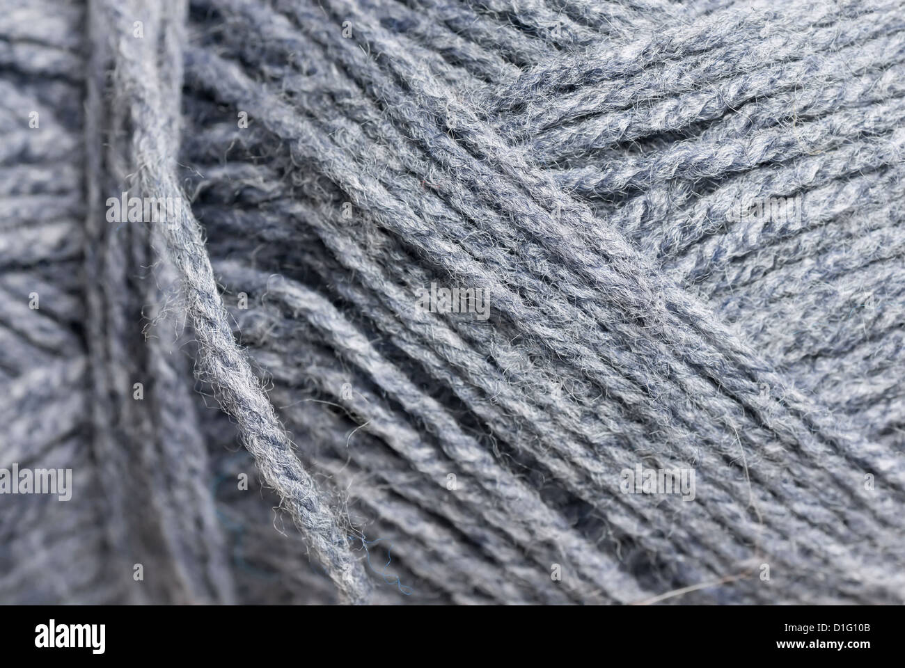 Grey knitting wool, close crop Stock Photo - Alamy