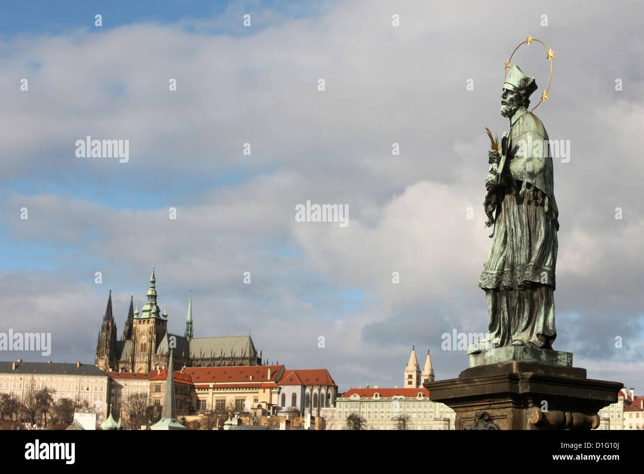 John of Nepomuk Statue on Charles bridge, UNESCO World Heritage Site ...