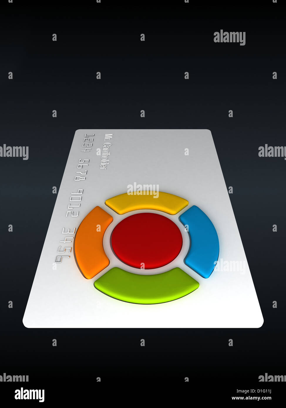 Credit card - remote with buttons Stock Photo - Alamy