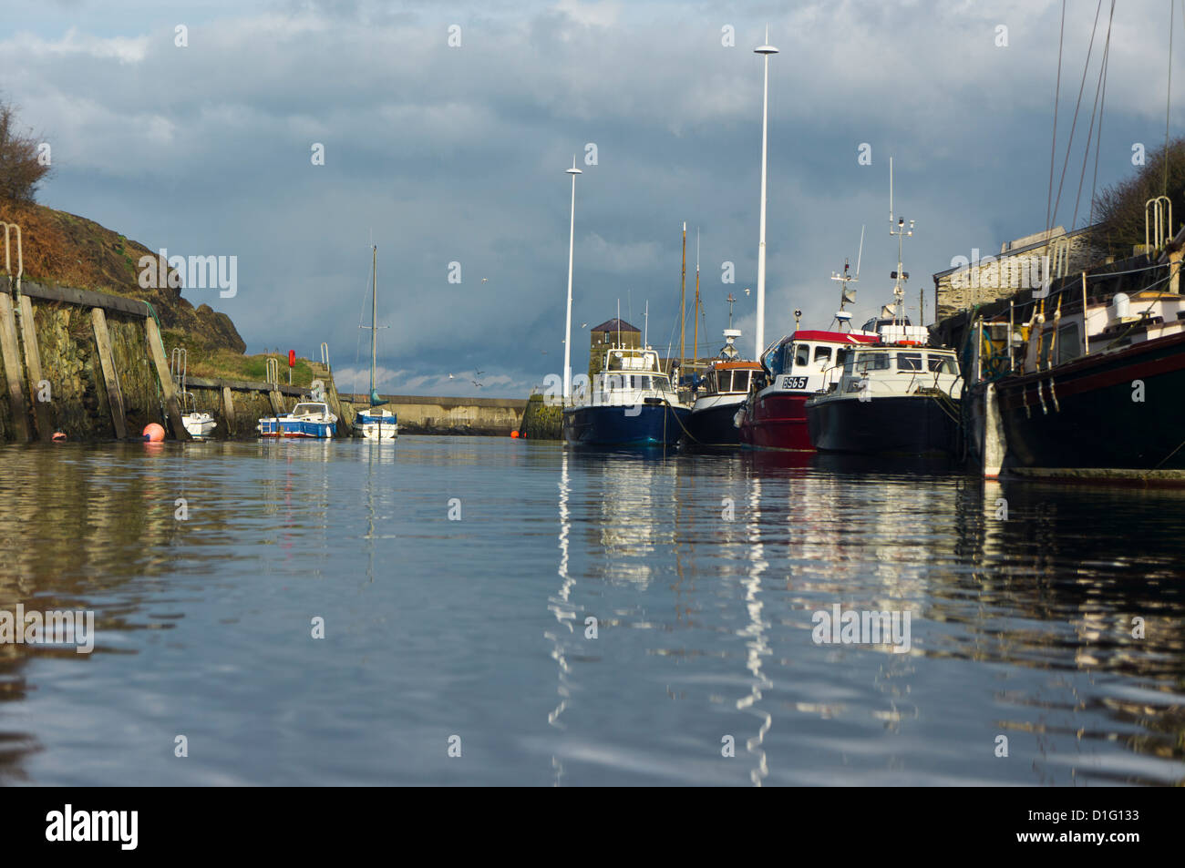 Amlwch Port Amlwch Anglesey North Wales Uk.Breakwater and Outer harbour ...