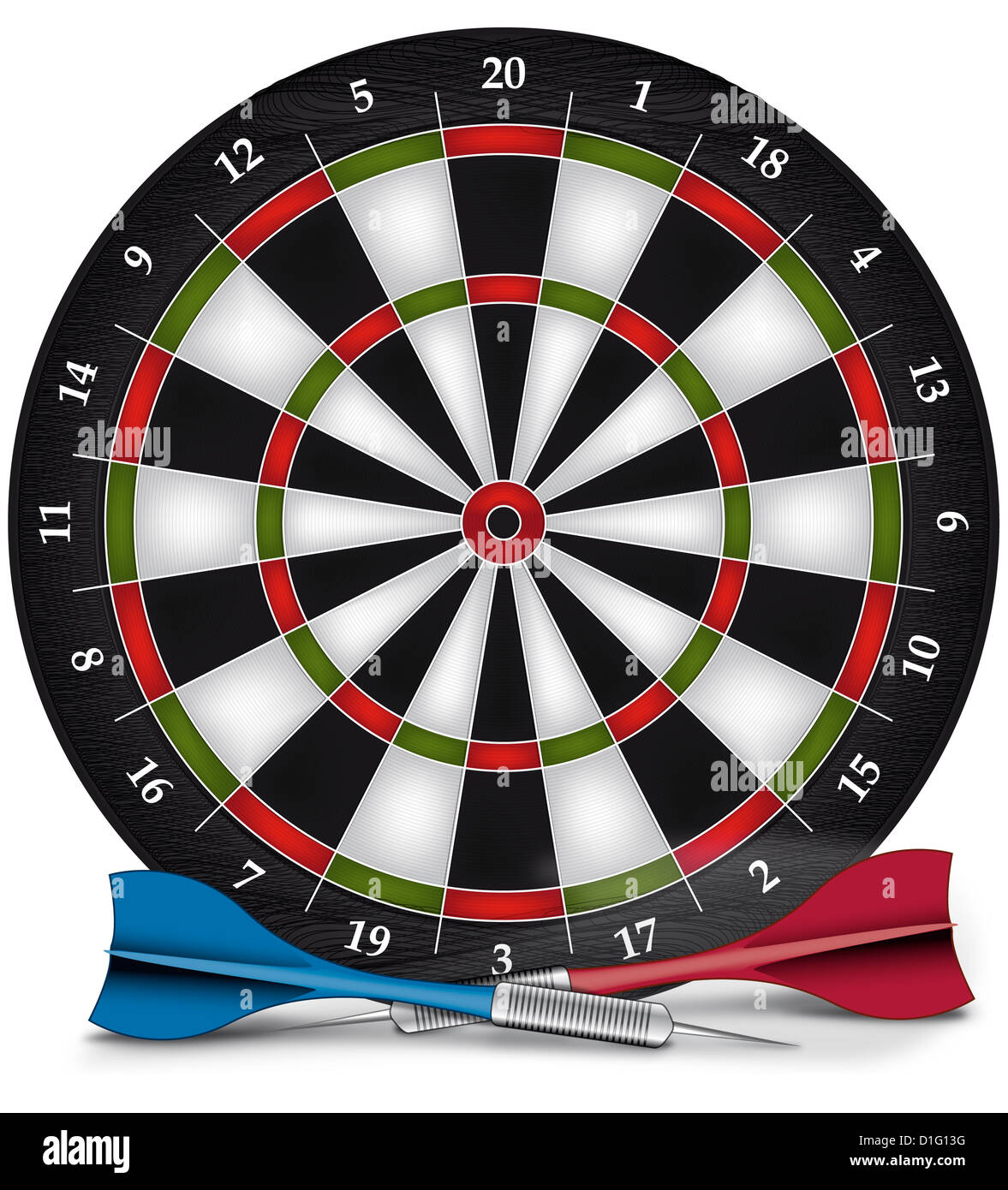 Darts . High Detailed Illustration Stock Photo - Alamy