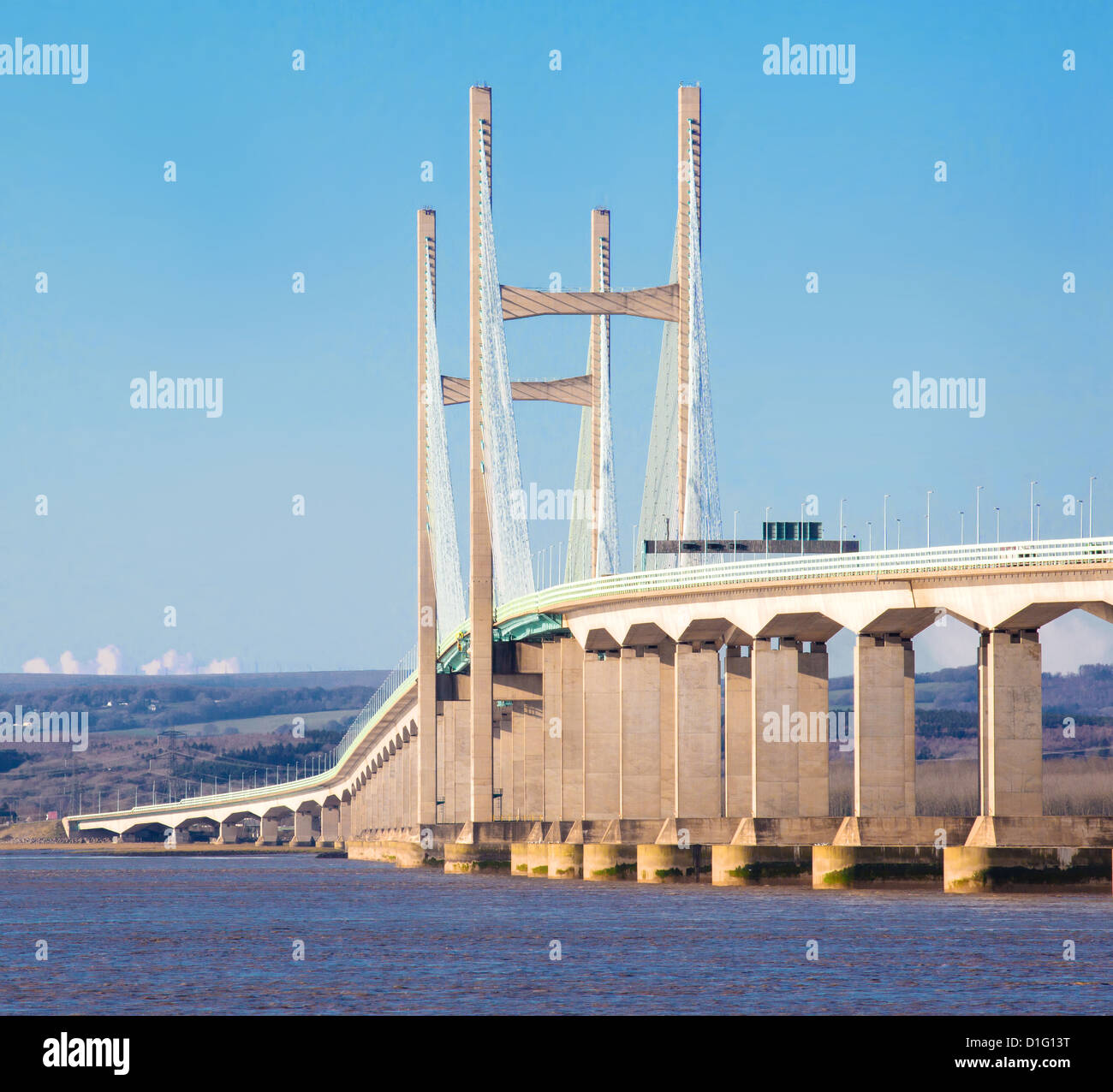 The Prince of Wales Bridge or Second Severn Crossing carries road ...