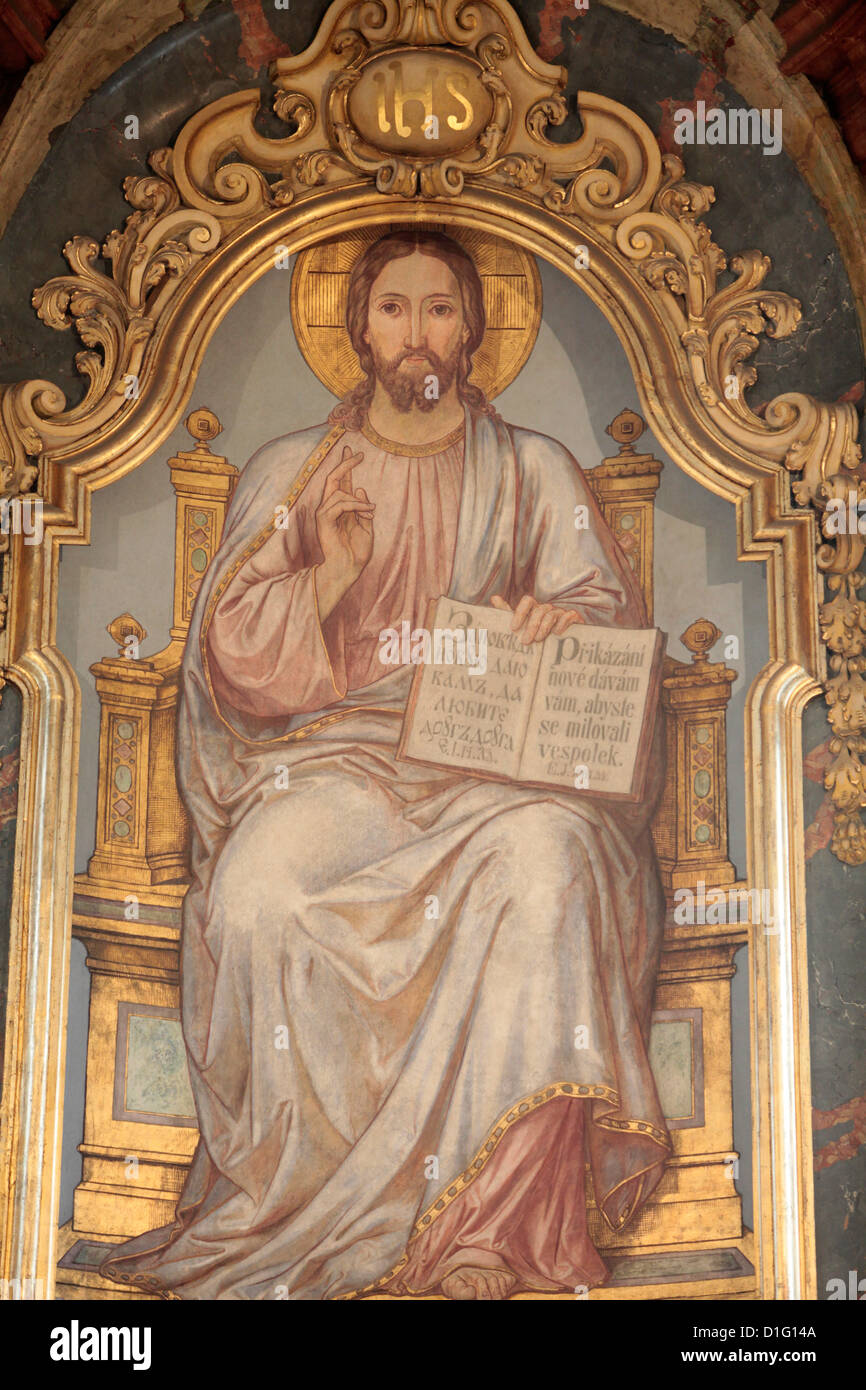 Jesus, St. Nicholas's Church, Prague, Czech Republic, Europe Stock ...