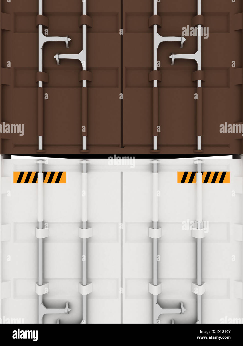 Cargo Containers Isolated on white background Stock Photo - Alamy