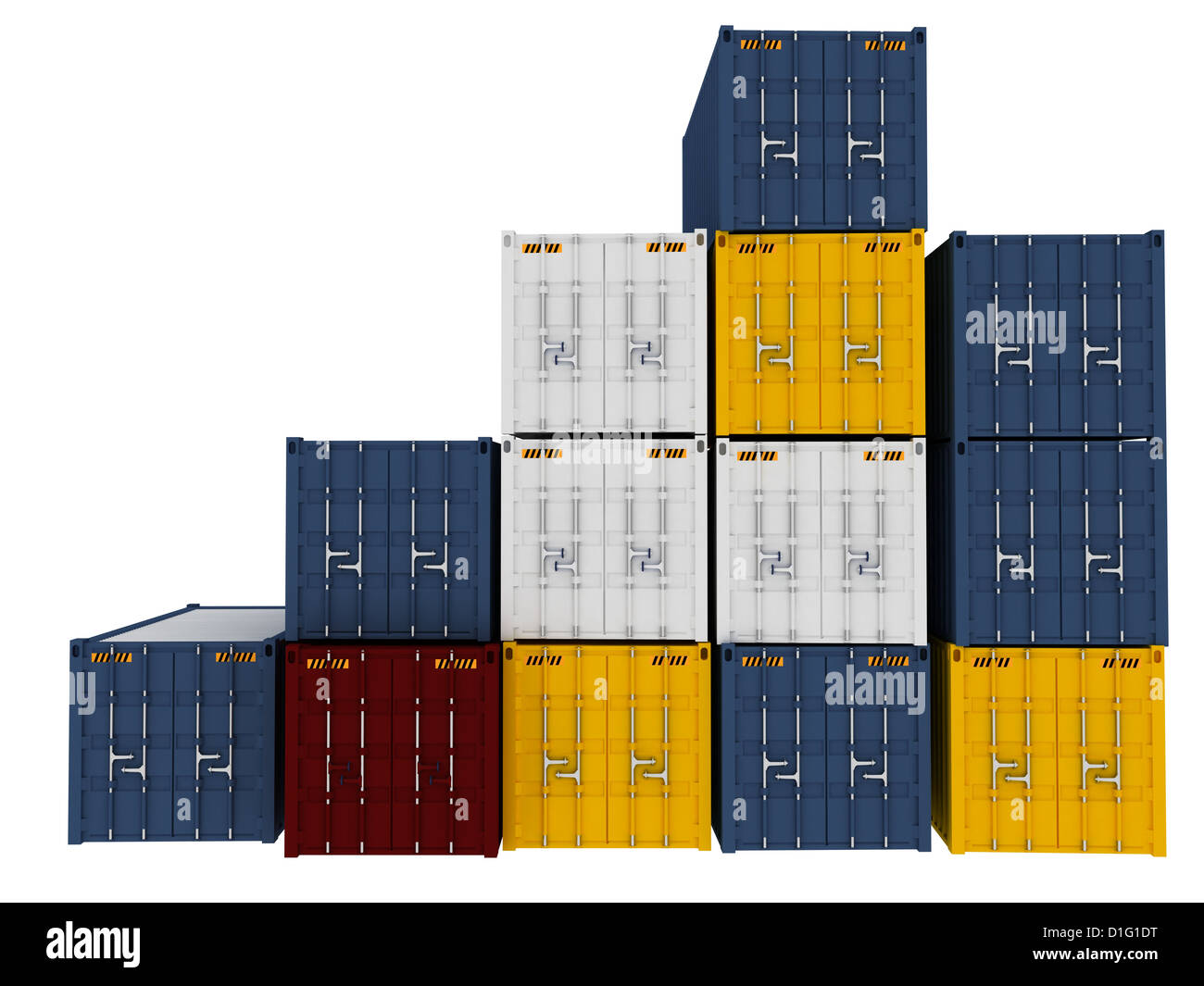 Cargo Containers Isolated on white background Stock Photo - Alamy