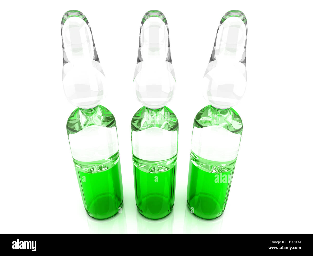 Some medical Ampules. 3D rendered illustration. Isolated on white Stock ...