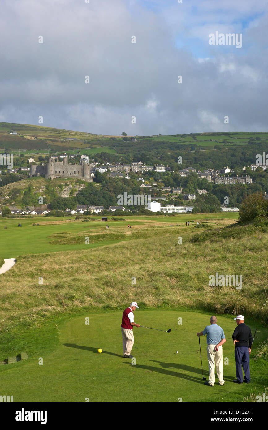 Royal St. David's Golf Club and Harlech Castle in summer sunshine ...