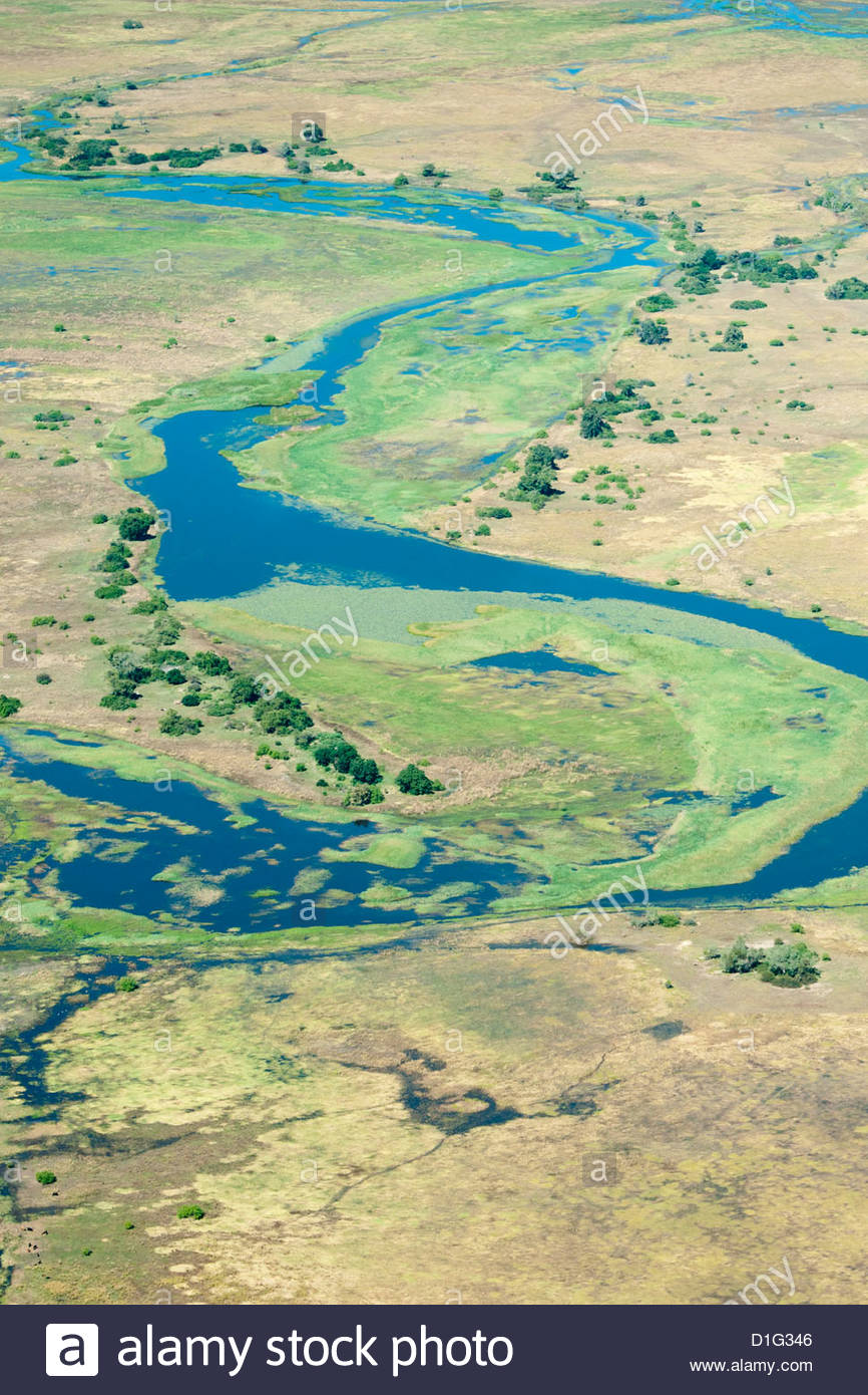 Zambezi River Aerial Not Falls Stock Photos & Zambezi River Aerial Not ...