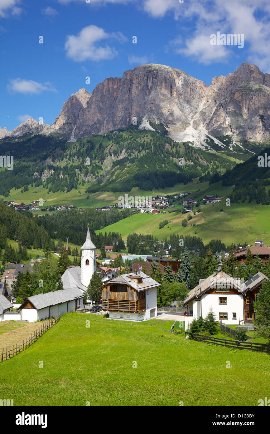 Corvara and Sass Songher Mountain, Badia Valley, Bolzano Province ...