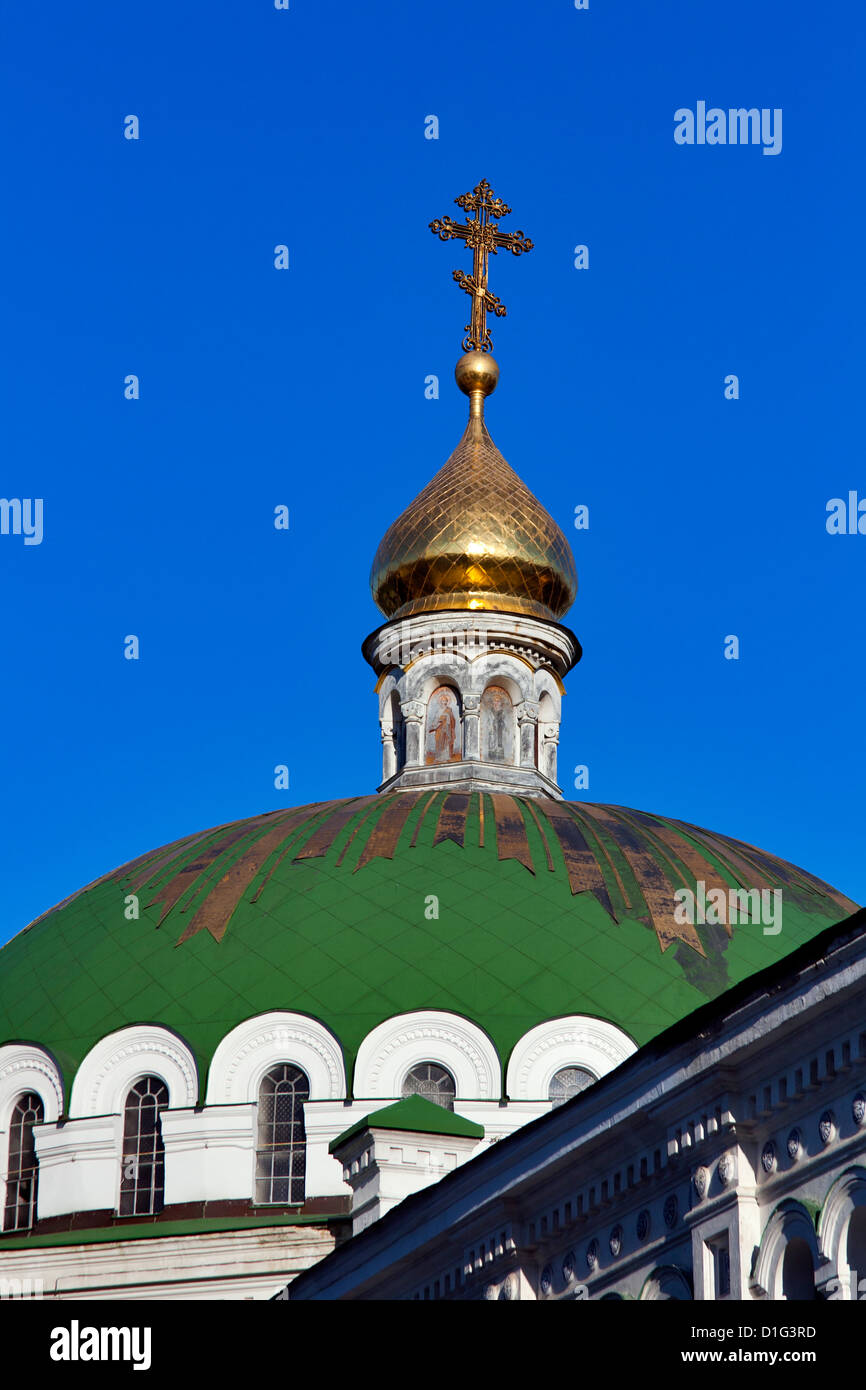 Cupola of Refectory Church in Pechersk Lavra cave monastery in Kiev ...