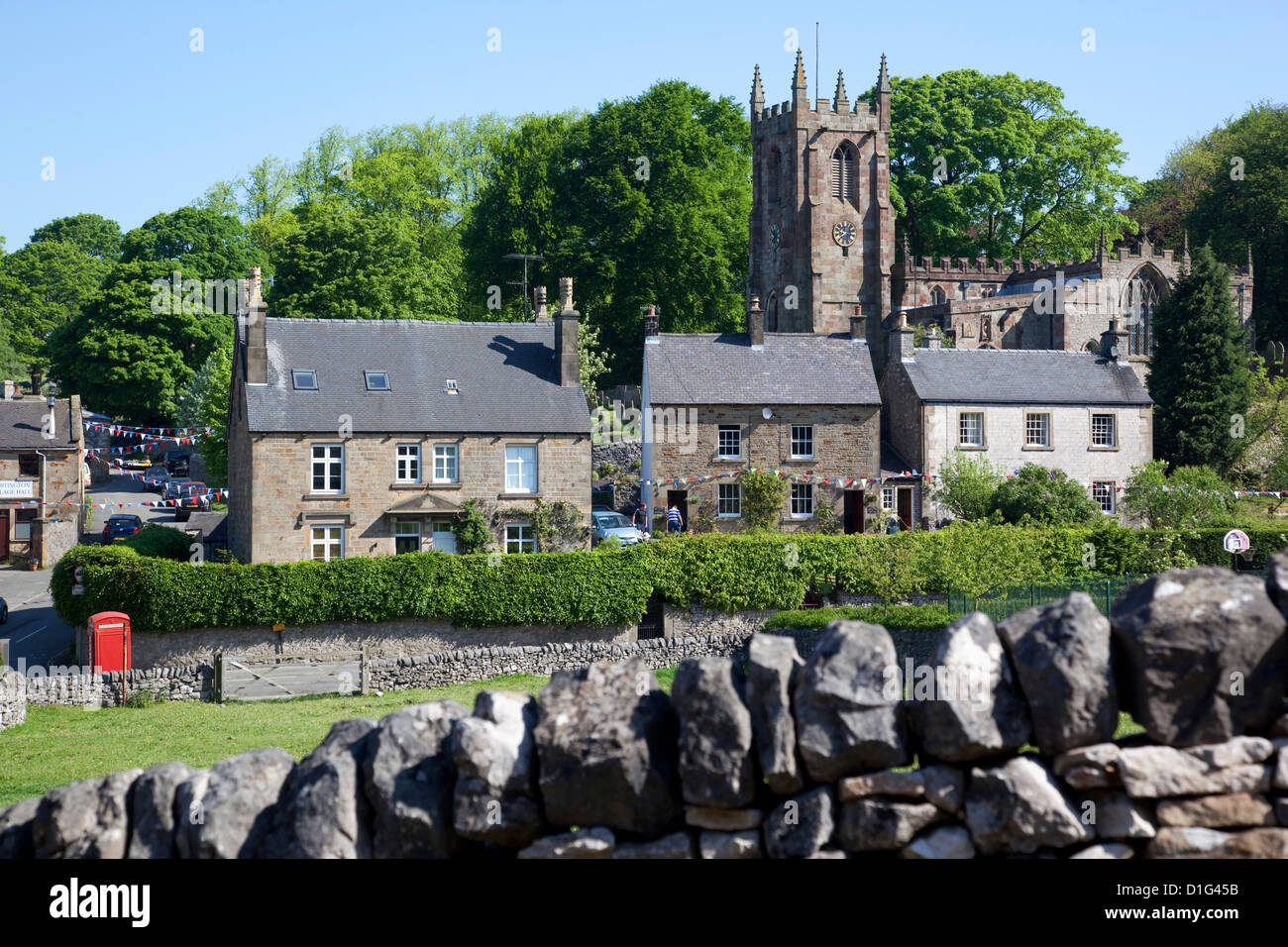 Hartington Village and church, Peak District, Derbyshire, England ...