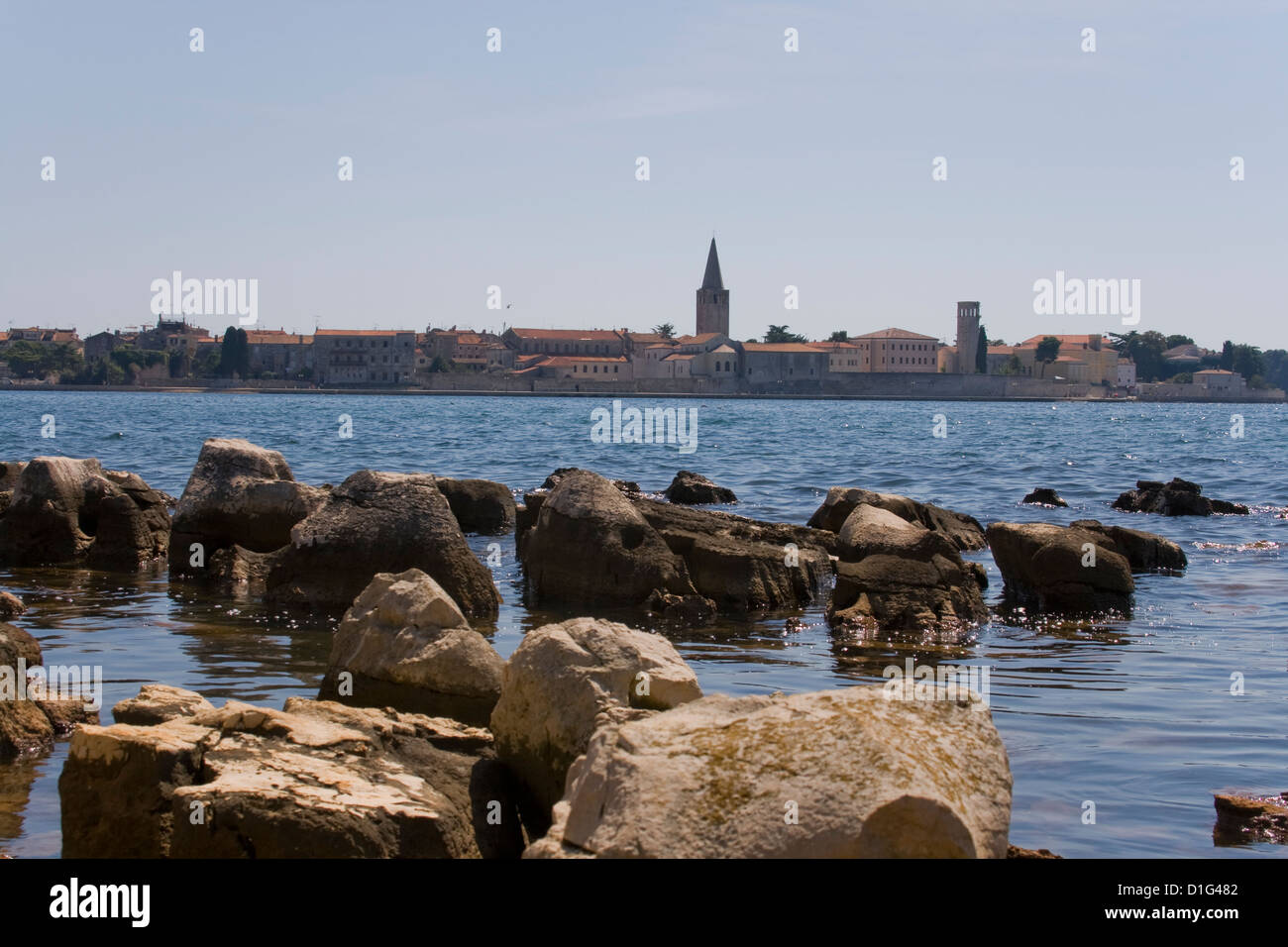 Old croatian historic city Porec Stock Photo - Alamy