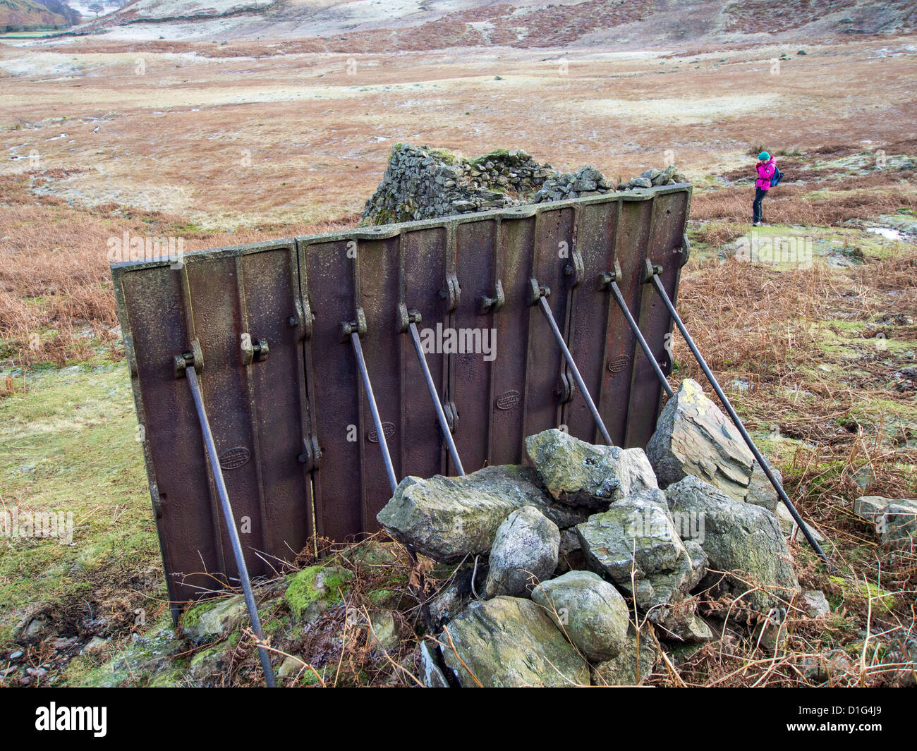 An old Second World War firing range target below wrynose in the Lake ...