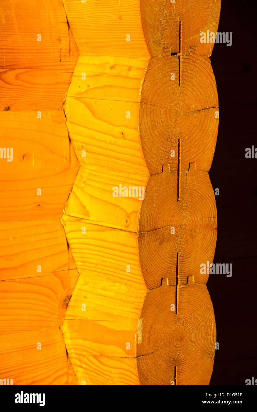 A timber built bird hide at Caelaverock on the Scottish side of the ...