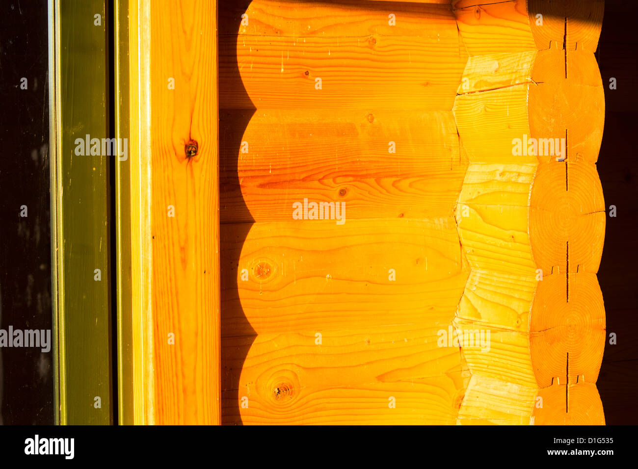 A timber built bird hide at Caelaverock on the Scottish side of the ...