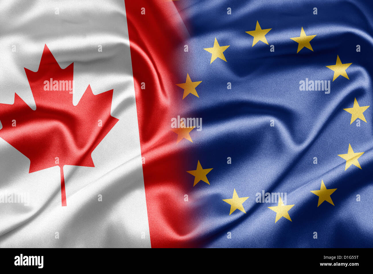Canada european union flag hi-res stock photography and images - Alamy