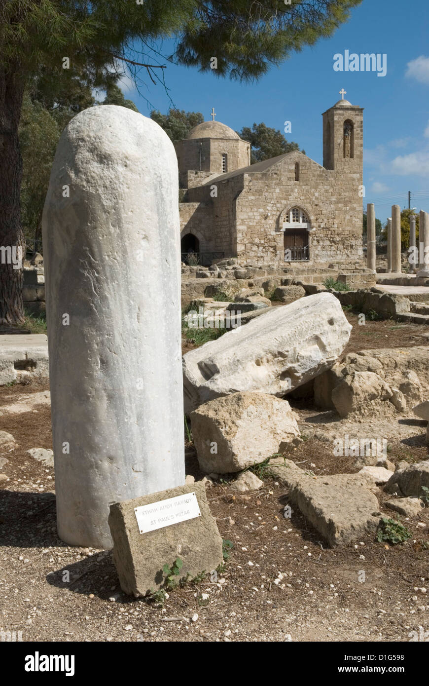 St. Paul`s Pillar and Agia Kyriaki, Paphos, UNESCO World Heritage Site ...