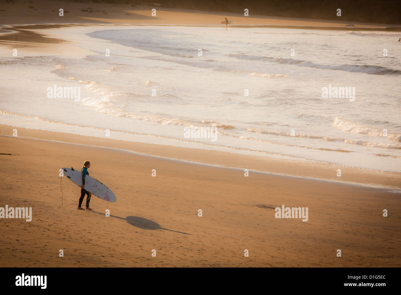 Surfer at the beach Stock Photo - Alamy