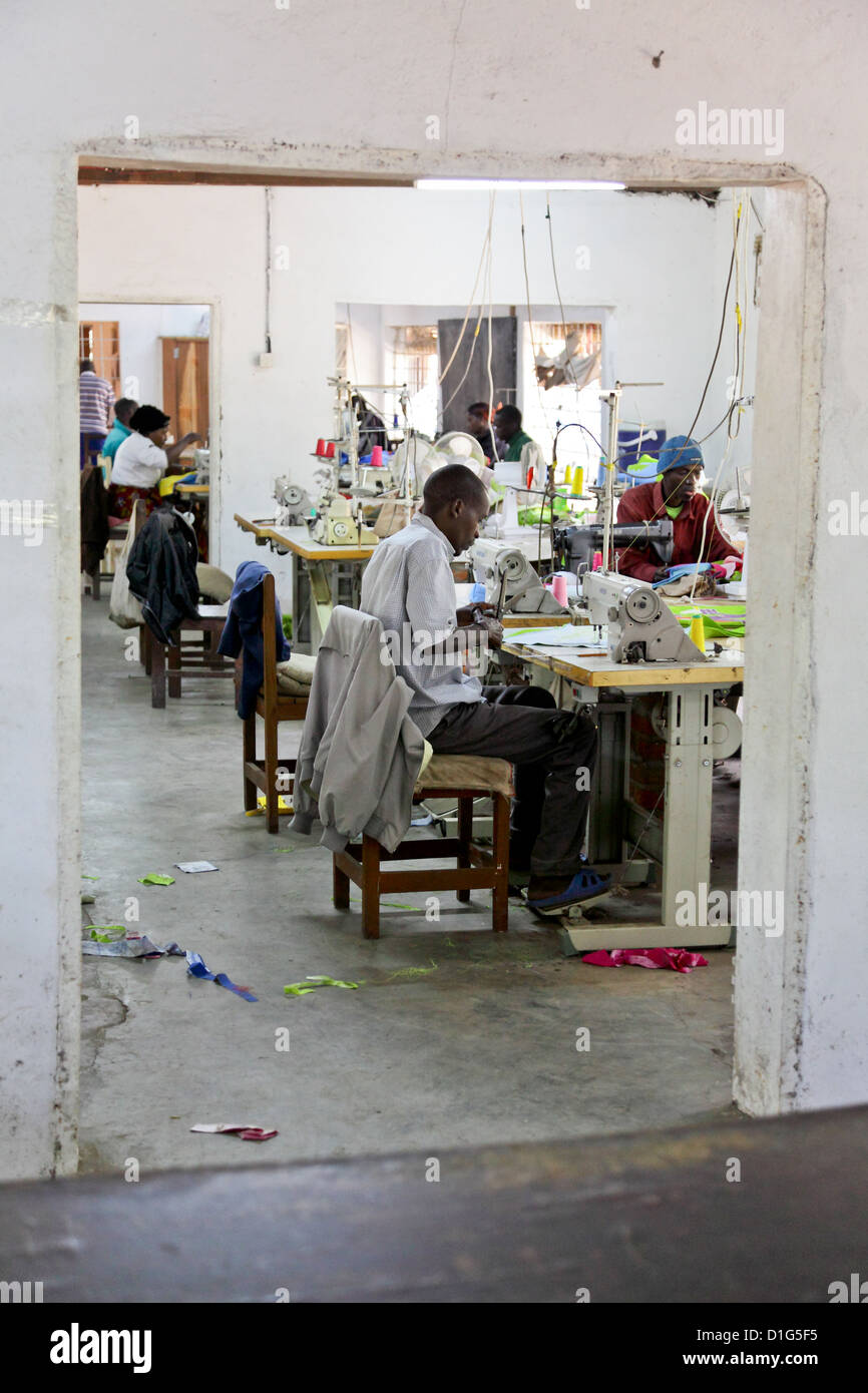people at work in zambia fabric factory Stock Photo - Alamy