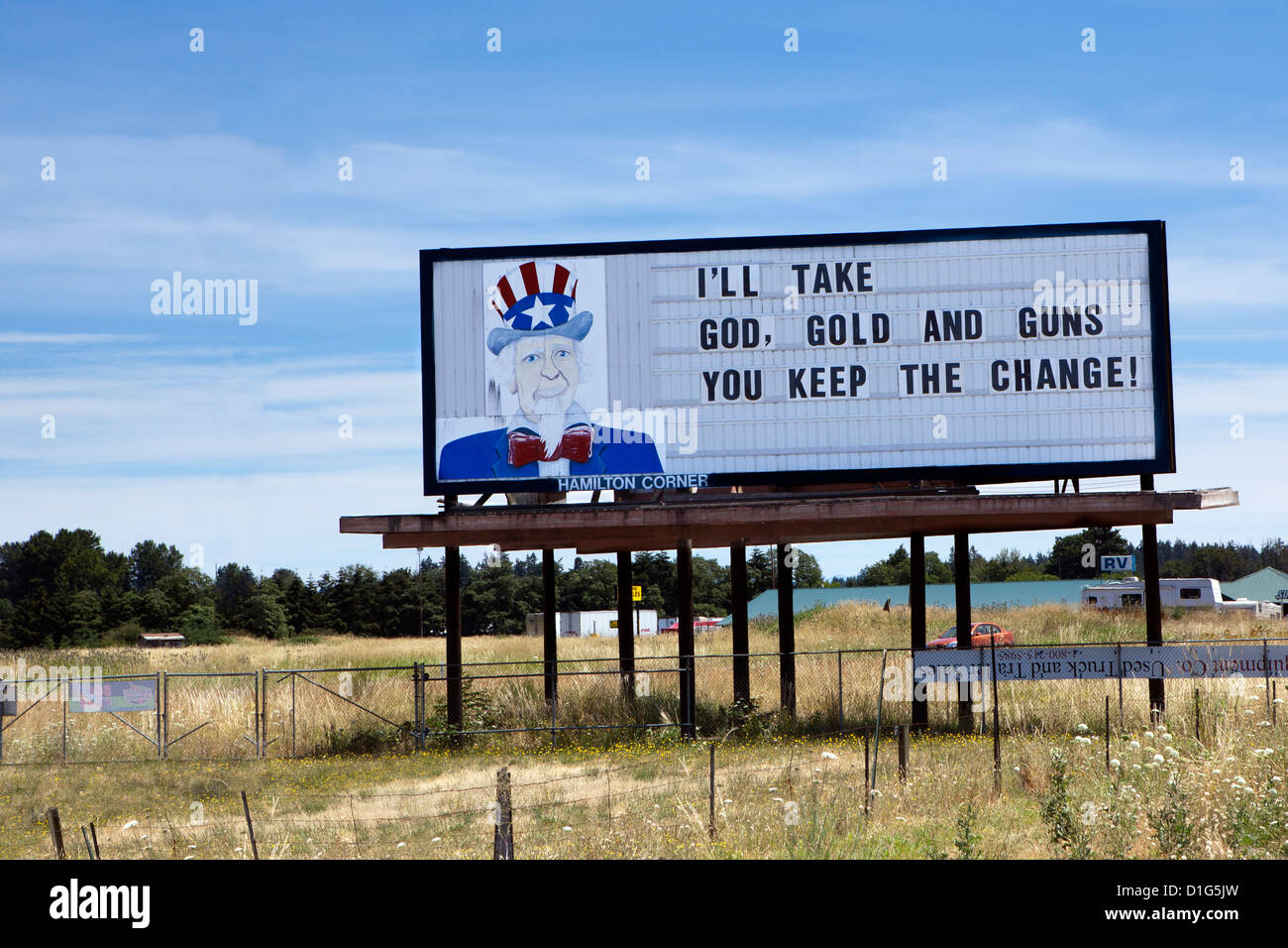 Uncle Sam billboard along interstate 5 in Chehalis, Centralia ...