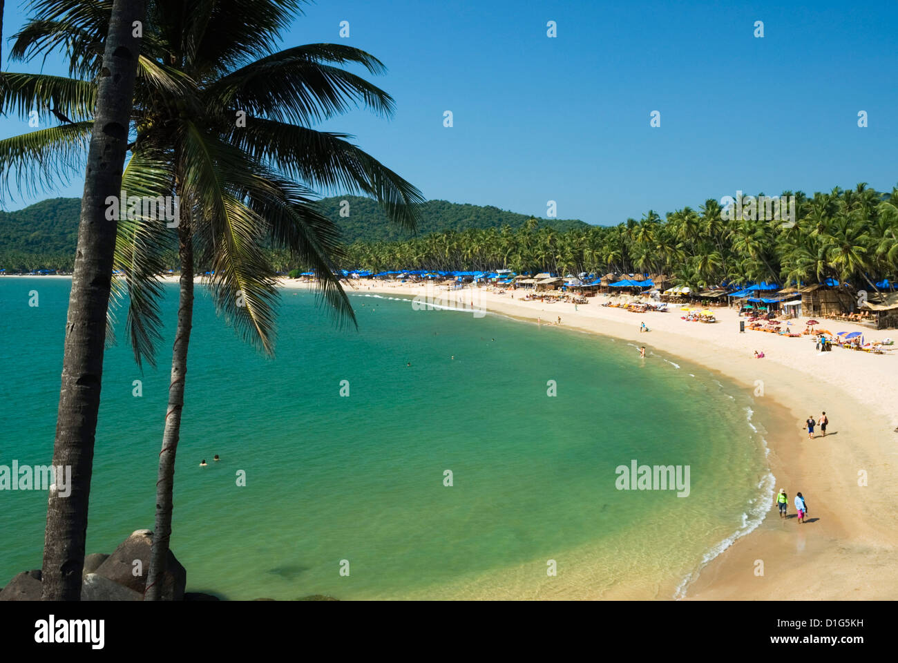 View over Palolem beach, Palolem, Goa, India, Asia Stock Photo - Alamy